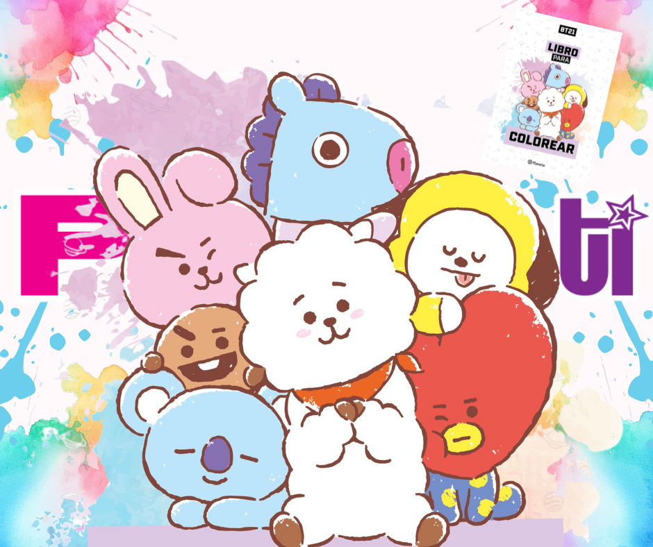 BT21 ¡LLENA SU MUNDO DE COLOR CON EL LIBRO PARA COLOREAR OFICIAL ...